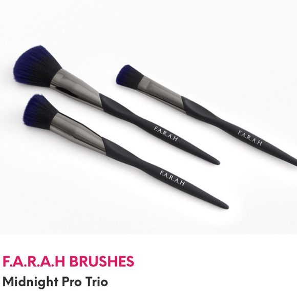 Farah | Makeup | Farah Midnight Pro Trio 3 Pc Brush Set | Poshmark